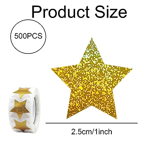 500Pcs Gold Star Stickers, Gold Stickers, Gold Stars, Star Stickers for ...
