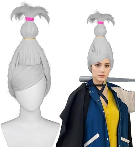 Amazon.com: Aicos Seiko Ayase Cosplay Wig for Women DAN DA DAN Silver ...