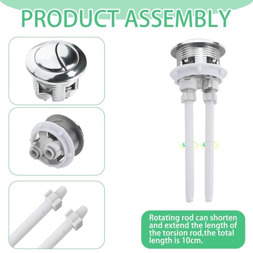 Toilet Flush Button, Dual Push Button Replacement Ideal Standard 38 mm ...