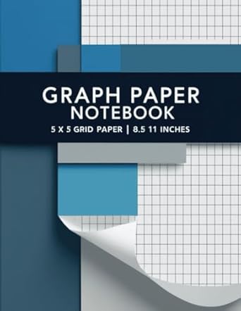 Graph Paper Notebook: 5x5 Quad Ruled Grid Paper for Math, Science ...