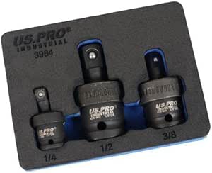 US PRO INDUSTRIAL Universal Joint Impact Socket Set 1/4" 3/8" 1/2" DR ...