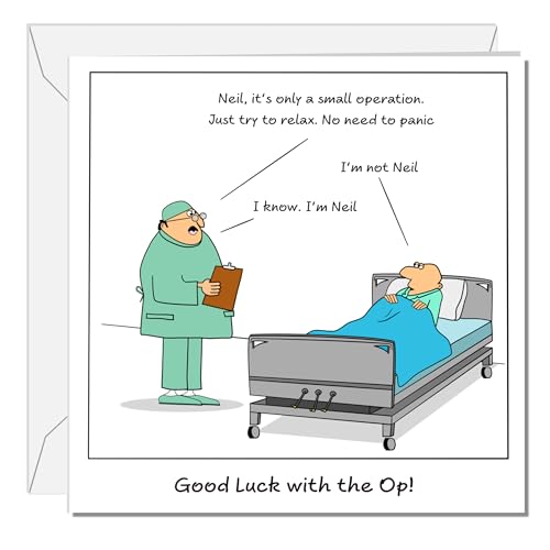 SWIZZOO Funny Card for Hip/Knee Replacement Surgery/Operation Card ...