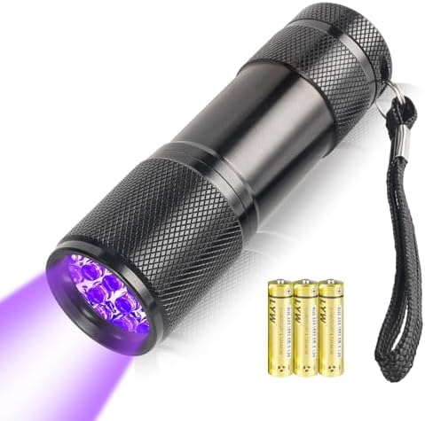 Vansky UV Torch, Black Light Pets Urine Detector 12Led UV Blacklight ...