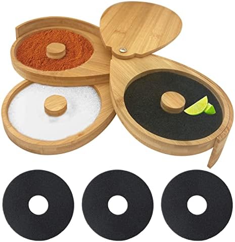Amazon.com | 3 Tier Margarita Salt Rimmer Set Bamboo. Family Party Salt ...