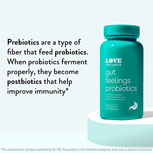 Love Wellness Gut Feelings Probiotic, Digestive Enzyme Supplement ...