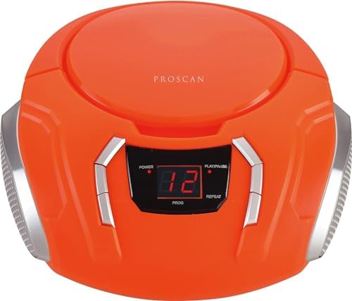 Amazon.com: PROSCAN ELITE Portable CD Player Boombox with AM/FM Radio ...