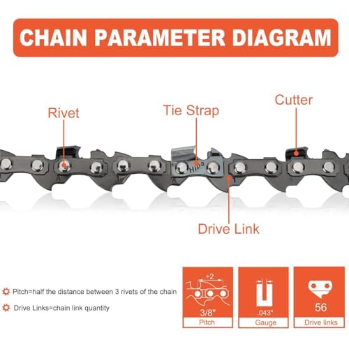 Snapklik.com : Hipa 16 Inch Chainsaw Chain Replacement For Milwaukee ...