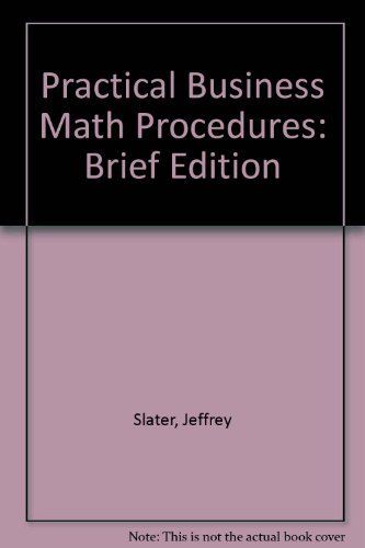 Practical Business Mathematics Procedures: Slater: 9780256094978 ...