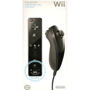 Amazon.com: Official Nintendo Black Wii Remote Controller with ...