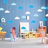 Amazon.com: MixTeach 120 Pieces Cloud Cutouts White and Blue Paper ...