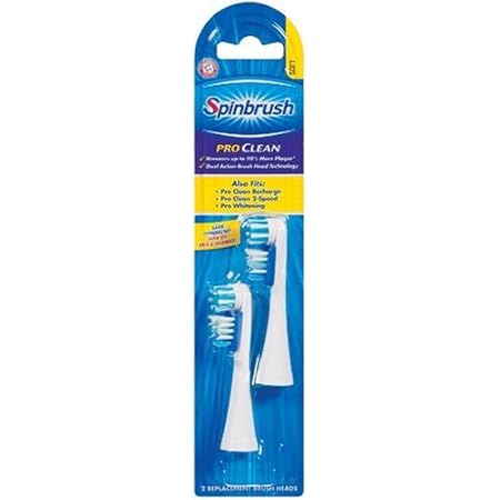 Amazon Spinbrush Pro Clean Replacement Heads Extra Soft 2 Each