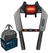 Boriwat Back Massager Neck Massager with Heat, Shiatsu Massage Pillow ...