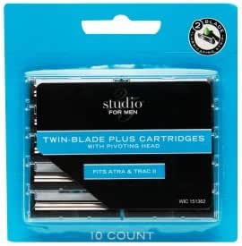 Amazon.com: Studio 35 Men's Twin-Blade Plus Cartridge 10 ea : Beauty ...