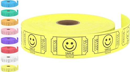 Amazon.com : Tacticai 500 Raffle Tickets, Smile, Yellow (1 of 8 Colors ...