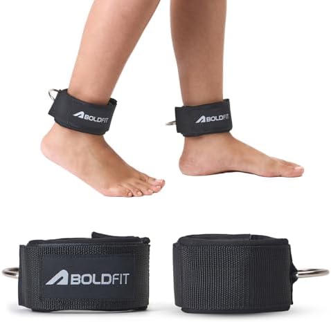 Buy Boldfit Ankle Straps For Gym With Metal D-rings Unisex Ankle Strap ...