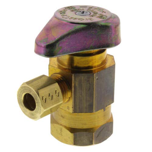 1/2" FIP x 1/4" OD Comp 1/4 Turn Angle Stop, (Rough Brass): Amazon.com ...