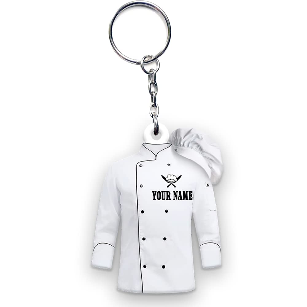 IZI POD Personalized Chef Shaped Keychain, Custom Chef Keychains For ...