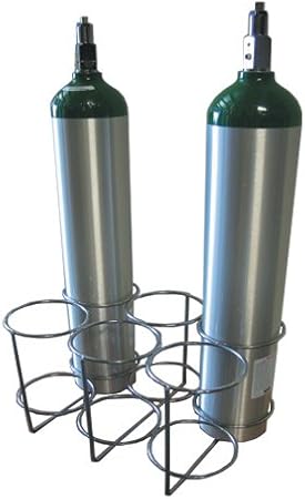 Amazon.com: 6 Oxygen Tank Cylinder Rack (Sizes, E, D, C, or M9 ...
