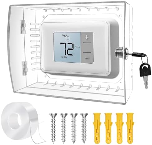 Thermostat Lock Box with Key 10"L x 6.2"W x 3.8"H, Large Thermostat ...
