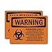 Amazon.com: (2 Pack) Biohazard Level II This Laboratory With Symbol ...