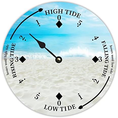 Amazon.com: Cheyan Beach Time Ocean Crab Farmhouse Wood Tidal Clock ...