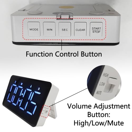 Snapklik.com : FCXJTU Digital Kitchen Timer - Large LED Magnetic ...