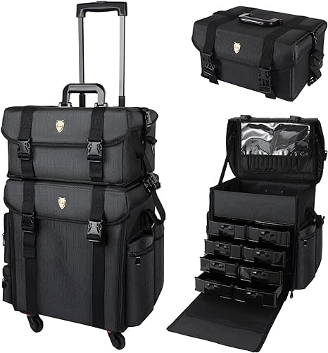 Qtavia Professional Trolley Bag Vanity For Multi Function Artist Makeup ...