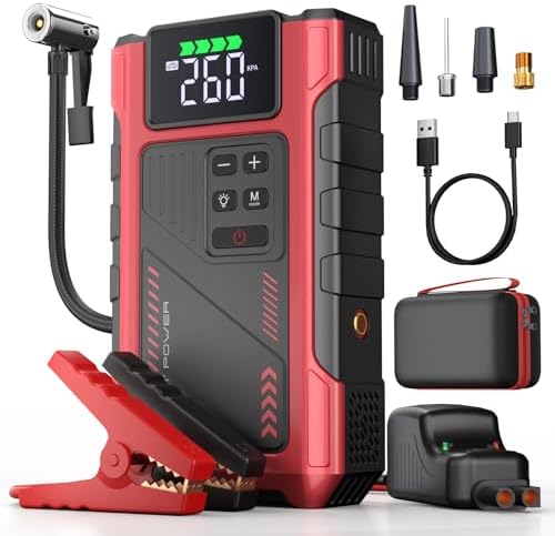 4500A Car Jump Starter with Air Compressor, Portable Battery Charger ...
