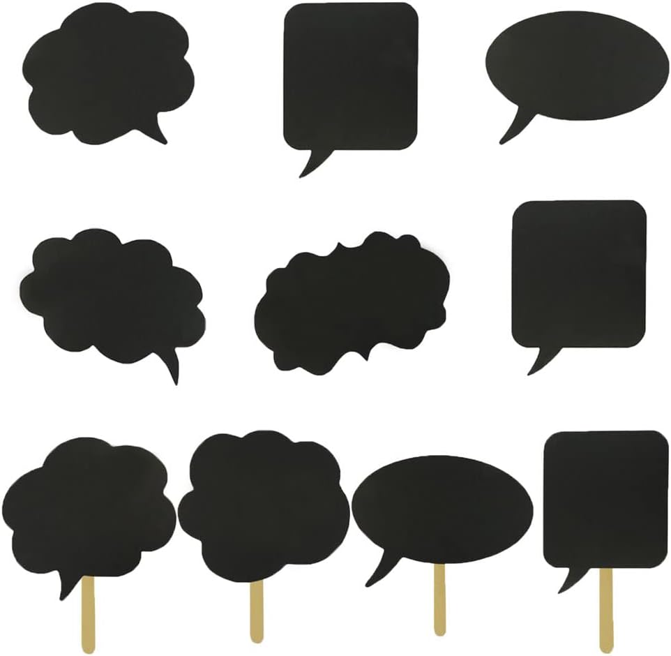 Amazon.com: 10pcs Blank Photo Booth Props, Mini Photo Booth Blank Signs ...