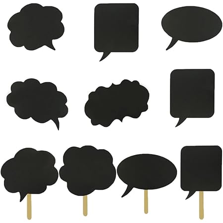 Amazon.com: Photo Booth Props Kit,Writable Black Paper Card Board ...
