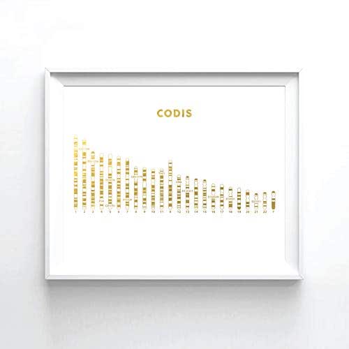 Amazon.com: CODIS Gold Foil Art Print Biology Combined DNA Index System ...