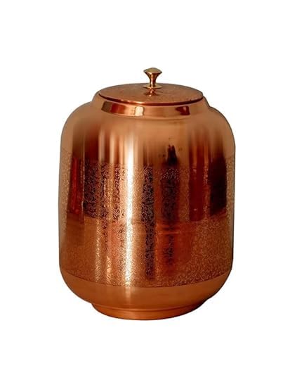 Buy AQUIRIOS Copper Container Imbosed Design Copper Tank Copper Matka ...