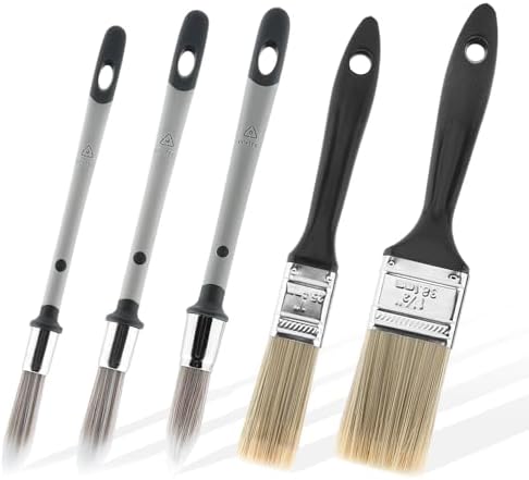 4pcs Small Paint Brush Set in Different Sizes Round Trim Painting Tool ...