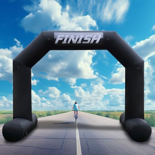 Amazon.com: Premium 20ft Start and Finish Line Inflatable Arch in Black ...