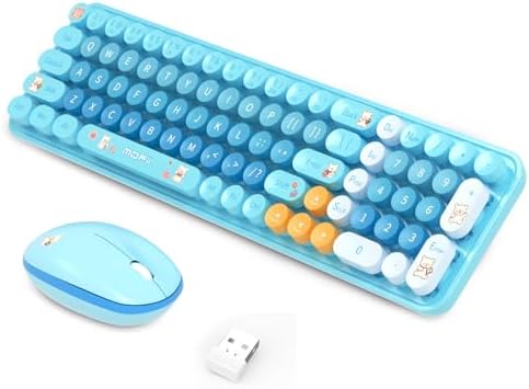 Amazon.com: Wireless Colorful Keyboard and Mouse, seenda 2.4G USB Green ...