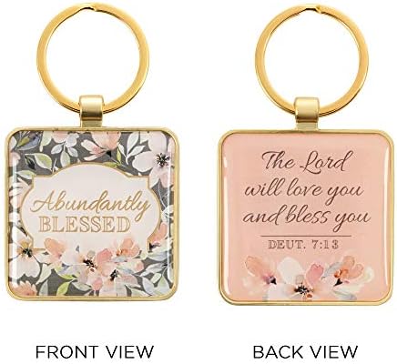 Christian Art Gifts Flower Keychain for Women |Abundantly Blessed ...