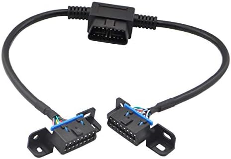 Amazon.com: iKKEGOL Right Angle Universal OBD2 OBD II 16 Pin Splitter Y Open Cable, J1962 1 Male ...