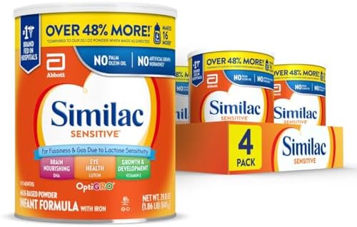 Amazon.com: Similac Sensitive Infant Formula, for Fussiness & Gas Due ...