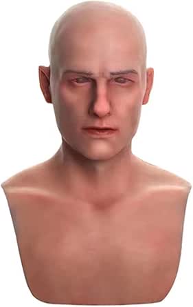 MOHDHAF -Hworks Bald Mask Latex Full Face Mask Headwear Cosplay Costume ...