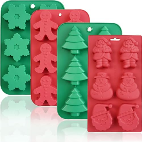 Amazon.com: Webake Gingerbread Man Silicone Mold, 6-Cavity Christmas ...