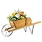 Amazon.com: HAPPYGRILL Wheelbarrow Wagon Plant, Small Solid Pine Wood ...