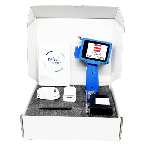 SONIC INDUSTRIES Handheld Thermal Printer for Product Barcode QR and ...