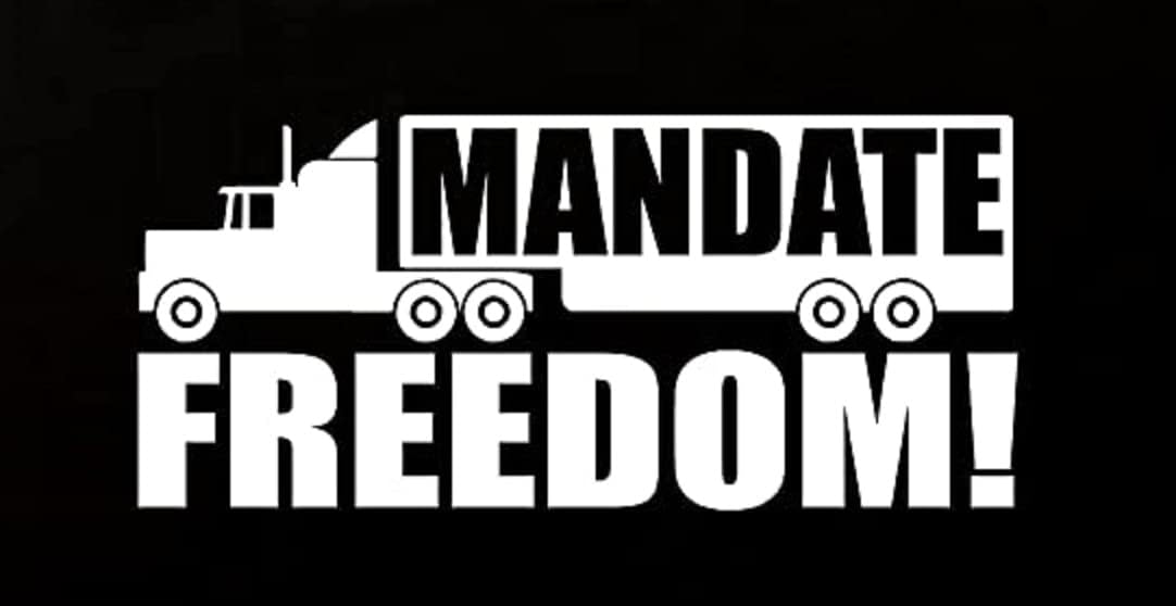 Amazon.com - Mandate Freedom Truckers for Freedom Convoy 8" Wide Decal ...