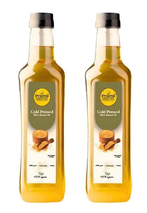 Premji EDIBLE OILS Cold Pressed Yellow Musterd Oil Cooking Oil Kachi ...
