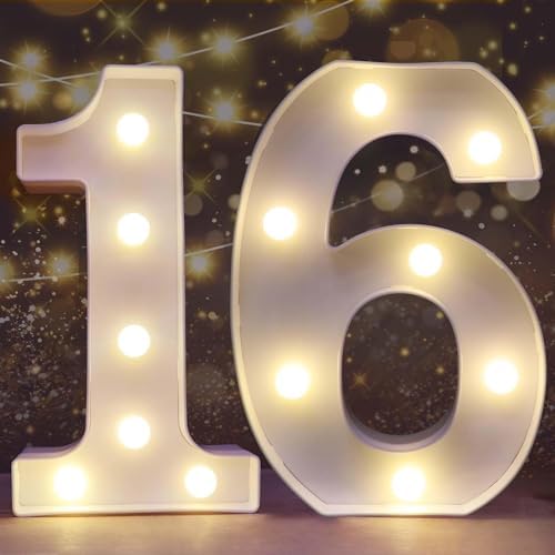 Clearance! Number Light Sign WATOPI Marquee Number Light Up Marquee 0-9 ...