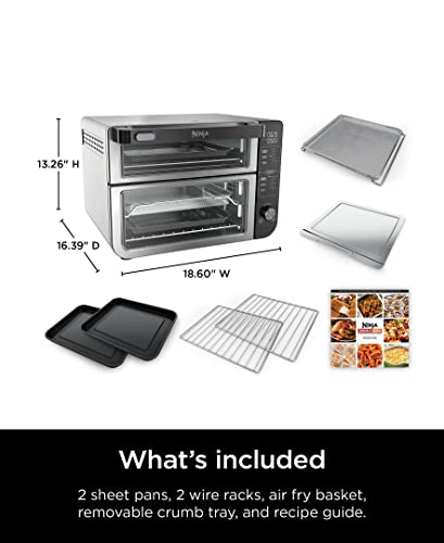Ninja DCT401 12-in-1 Double Oven with FlexDoor, FlavorSeal & Smart ...