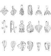 Amazon.com: PH PandaHall Charm Holder for Necklace, 10pcs 925 Sterling Silver Snap Bail Hook 7 ...