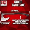 Amazon.com : HONSHU Karito Battle Axe with Leather Sheath - 7Cr13 ...