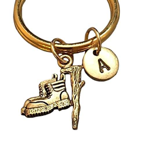 Amazon.com: Hiking boot keychain, hiking boot charm, camping keychain ...