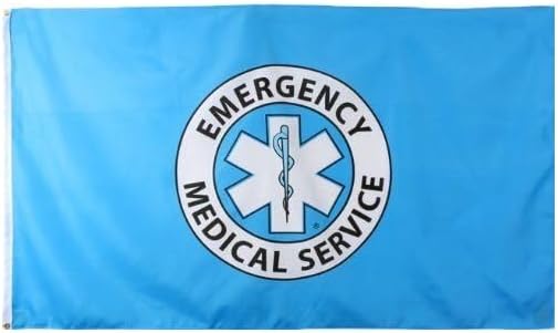 Amazon.com : 3X5 Ems Emergency Medical Services Flag Banner Brass ...